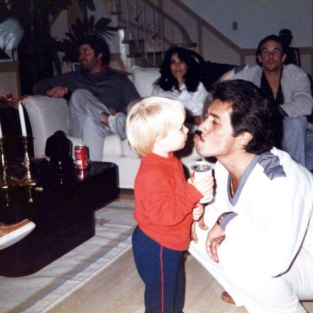 Jesse and EJO at the Super Bowl XIX party at DJ’s Star Island home ...