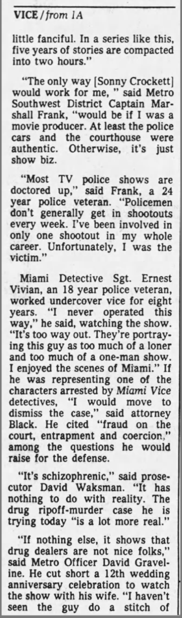 Miami Vice Debut 1984 - General - The Miami Vice Community